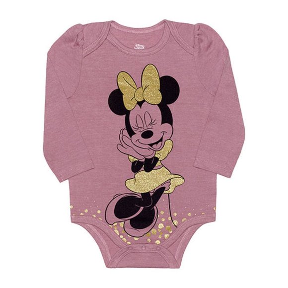 okie dokie | One Pieces | Disney Baby Girls Minnie Mouse Bodysuit Pink ...